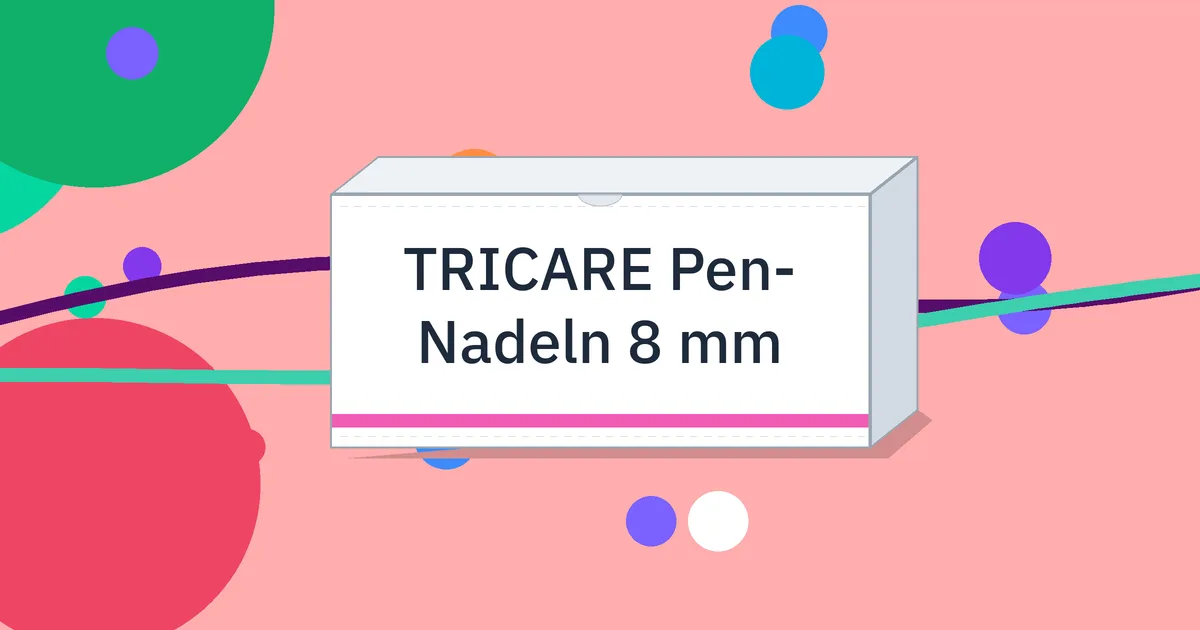 Symbolbild: Packung mit der Aufschrift TRICARE Pen-Nadeln 8 mm (PZN 12773227) – Verfügbarkeit und Bezug in Apotheken in Frankfurt am Main
