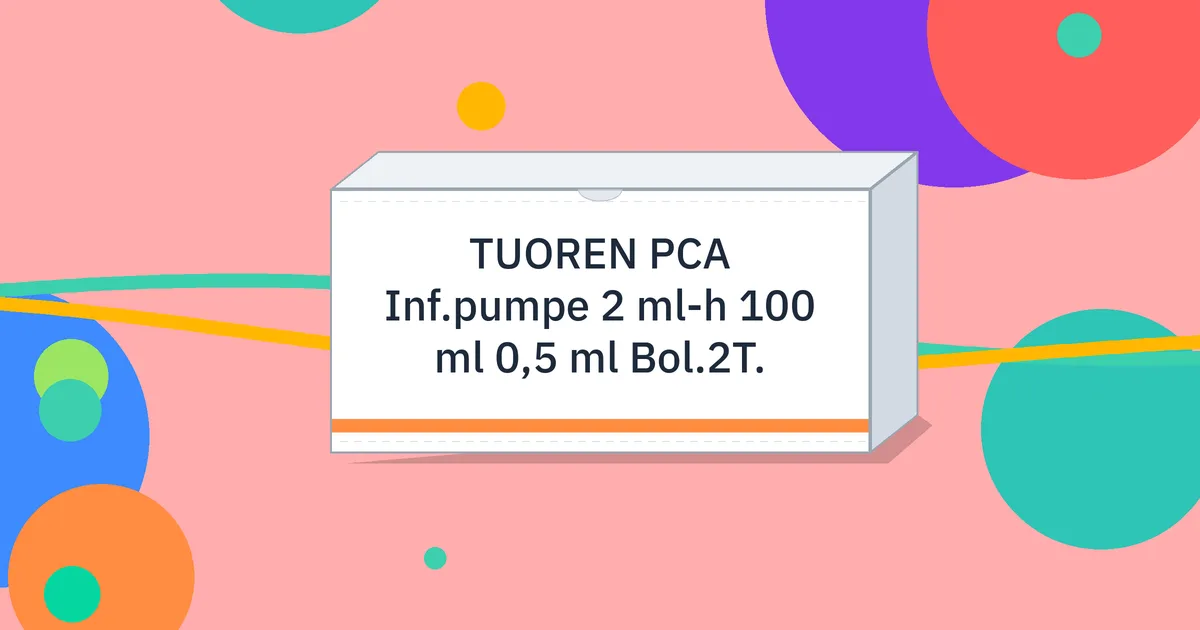 Symbolbild: Packung mit der Aufschrift TUOREN PCA Inf.pumpe 2 ml-h 100 ml 0,5 ml Bol.2T. (PZN 11663229) – Verfügbarkeit und Bezug in Apotheken in Frankfurt am Main