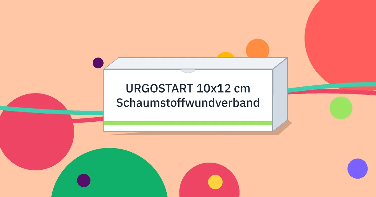 Symbolbild: Packung mit der Aufschrift URGOSTART 10x12 cm Schaumstoffwundverband (PZN 07750276) – Verfügbarkeit und Bezug in Apotheken in Frankfurt am Main