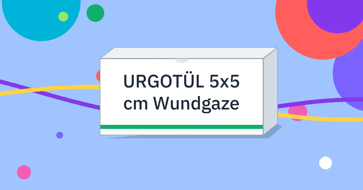 Symbolbild: Packung mit der Aufschrift URGOTÜL 5x5 cm Wundgaze (PZN 19461270) – Verfügbarkeit und Bezug in Apotheken in Frankfurt am Main