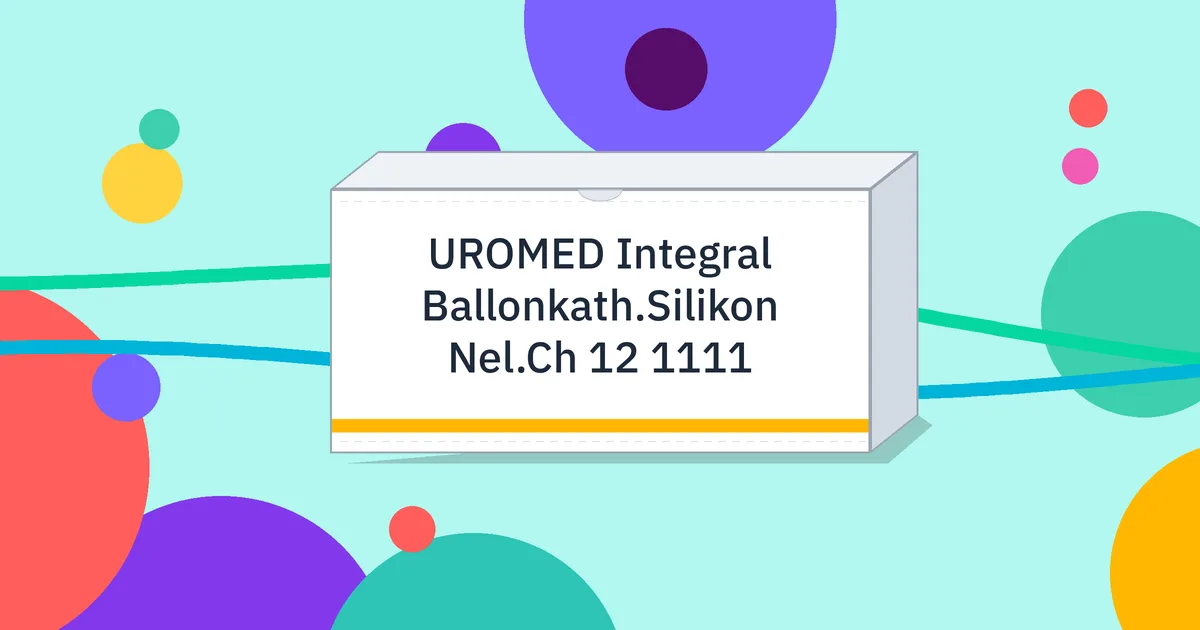 Symbolbild: Packung mit der Aufschrift UROMED Integral Ballonkath.Silikon Nel.Ch 12 1111 (PZN 00585578) – Verfügbarkeit und Bezug in Apotheken in Frankfurt am Main