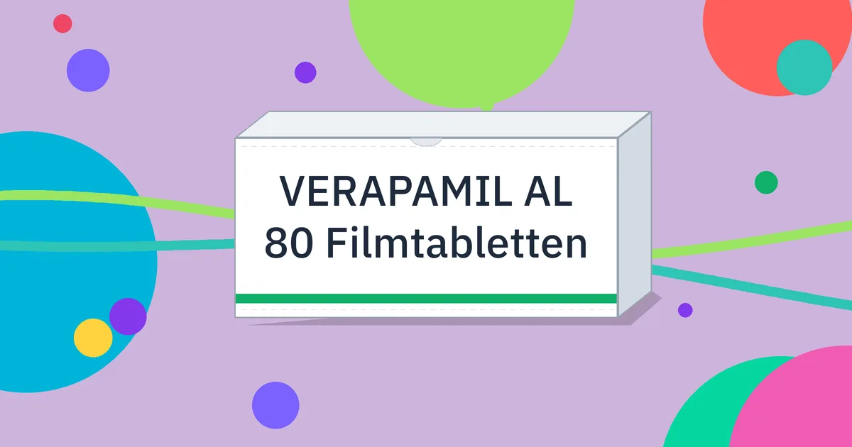 Symbolbild: Packung mit der Aufschrift VERAPAMIL AL 80 Filmtabletten (PZN 08913444) – Verfügbarkeit und Bezug in Apotheken in Frankfurt am Main