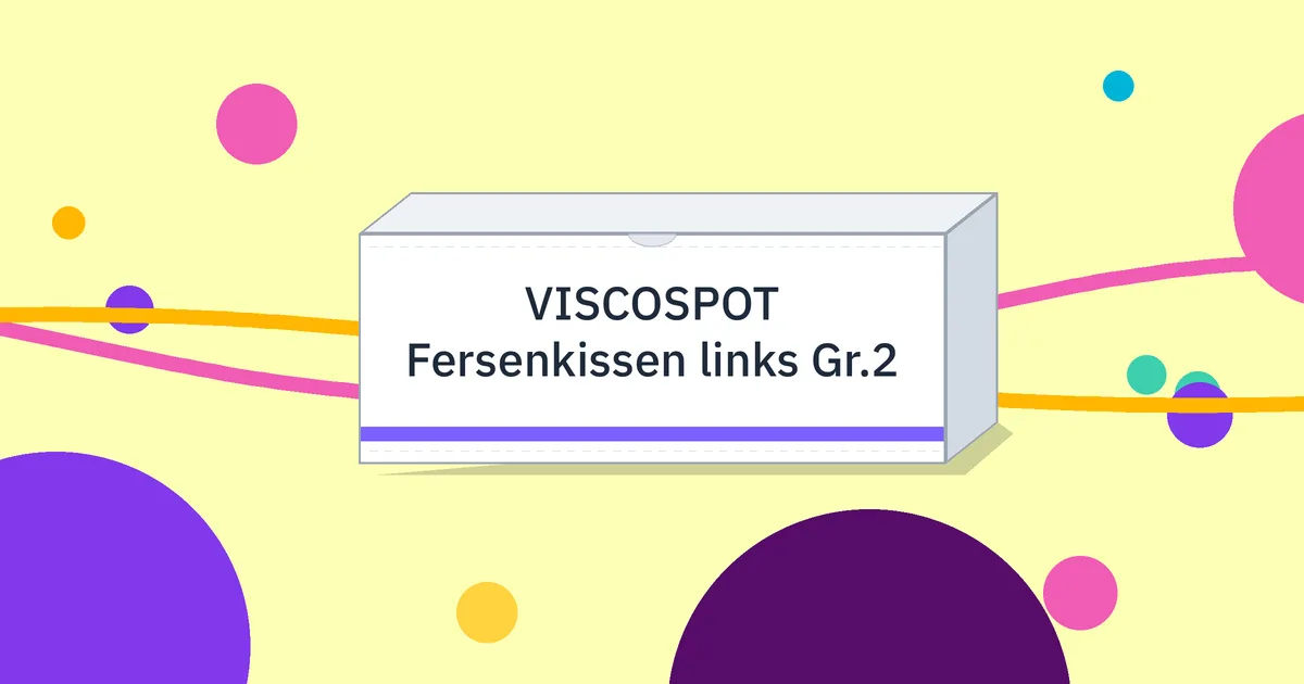 Symbolbild: Packung mit der Aufschrift VISCOSPOT Fersenkissen links Gr.2 (PZN 08912166) – Verfügbarkeit und Bezug in Apotheken in Frankfurt am Main