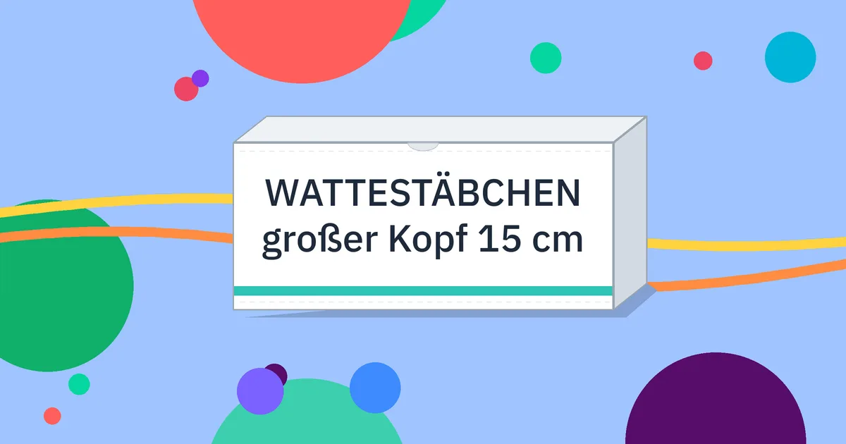 Symbolbild: Packung mit der Aufschrift WATTESTÄBCHEN großer Kopf 15 cm (PZN 08822440) – Verfügbarkeit und Bezug in Apotheken in Frankfurt am Main
