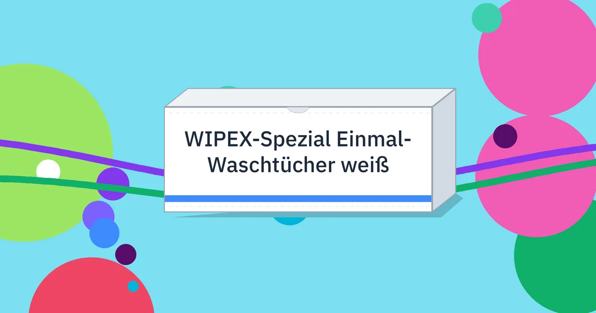 Symbolbild: Packung mit der Aufschrift WIPEX-Spezial Einmal-Waschtücher weiß (PZN 14886438) – Verfügbarkeit und Bezug in Apotheken in Frankfurt am Main