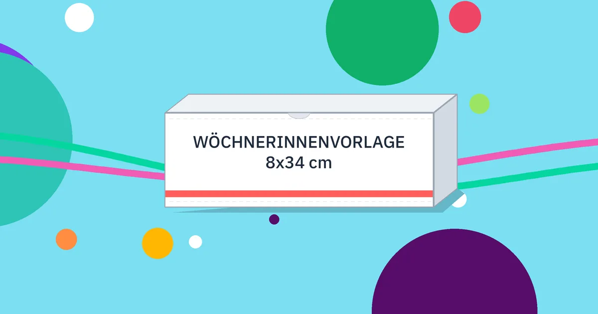 Symbolbild: Packung mit der Aufschrift WÖCHNERINNENVORLAGE 8x34 cm (PZN 00653682) – Verfügbarkeit und Bezug in Apotheken in Frankfurt am Main