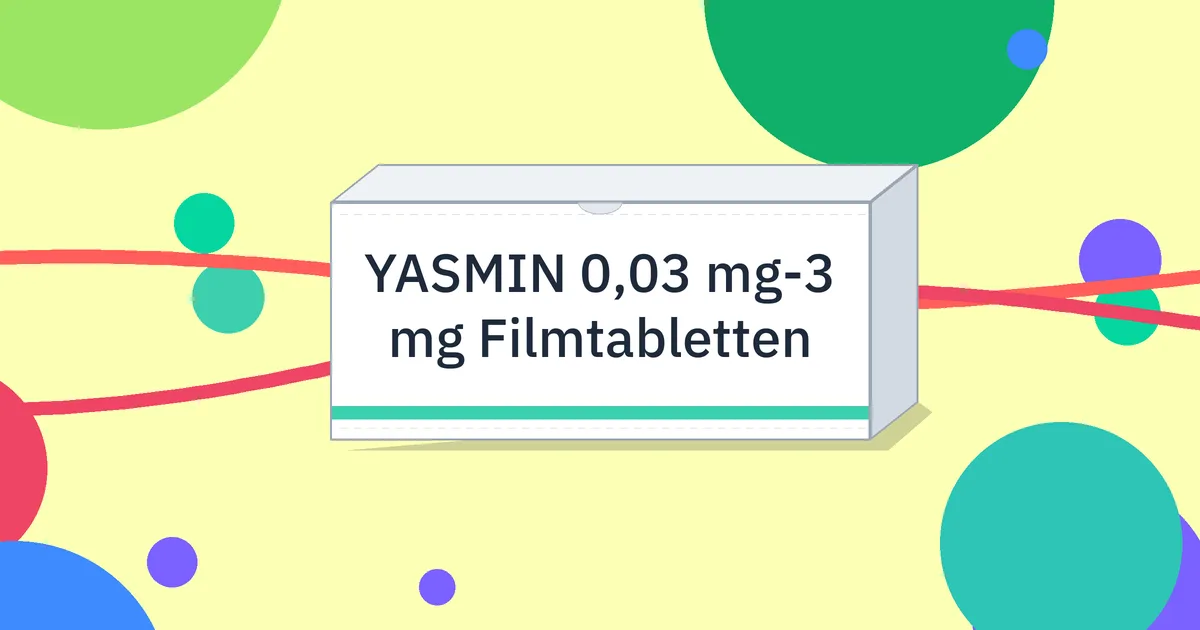Symbolbild: Packung mit der Aufschrift YASMIN 0,03 mg-3 mg Filmtabletten (PZN 16914446) – Verfügbarkeit und Bezug in Apotheken in Frankfurt am Main