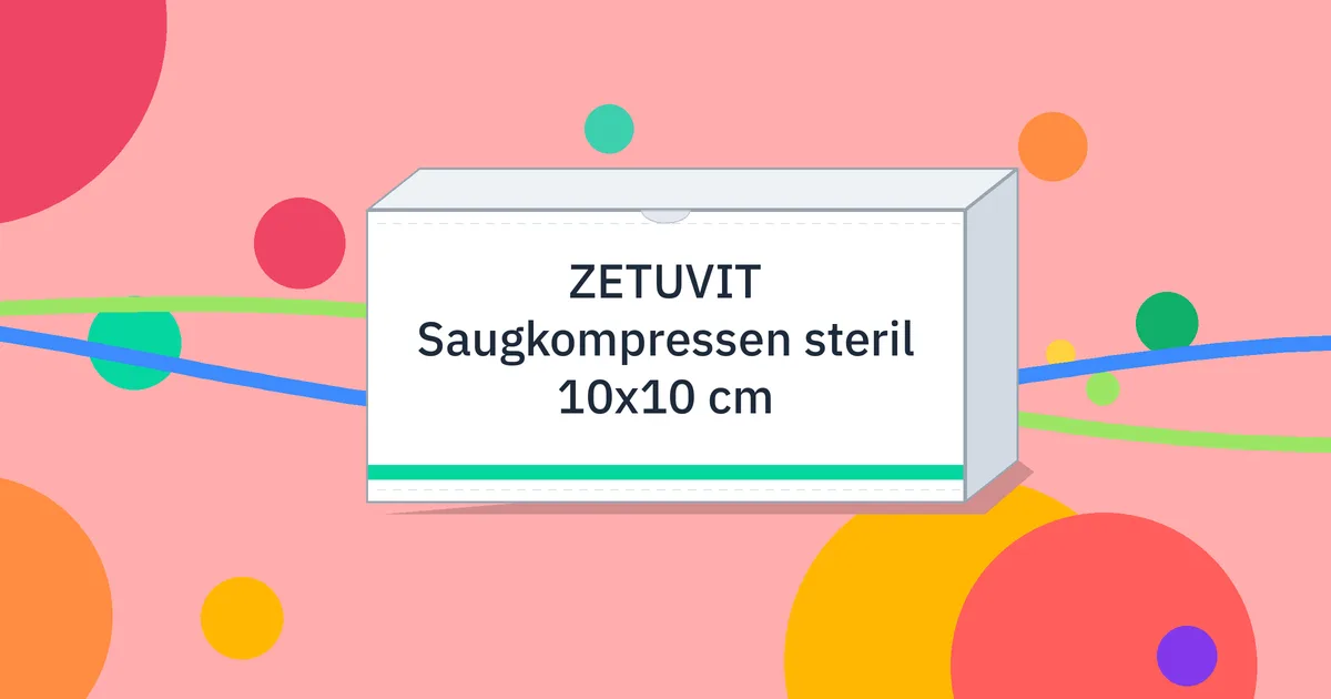 Symbolbild: Packung mit der Aufschrift ZETUVIT Saugkompressen steril 10x10 cm (PZN 19338977) – Verfügbarkeit und Bezug in Apotheken in Frankfurt am Main
