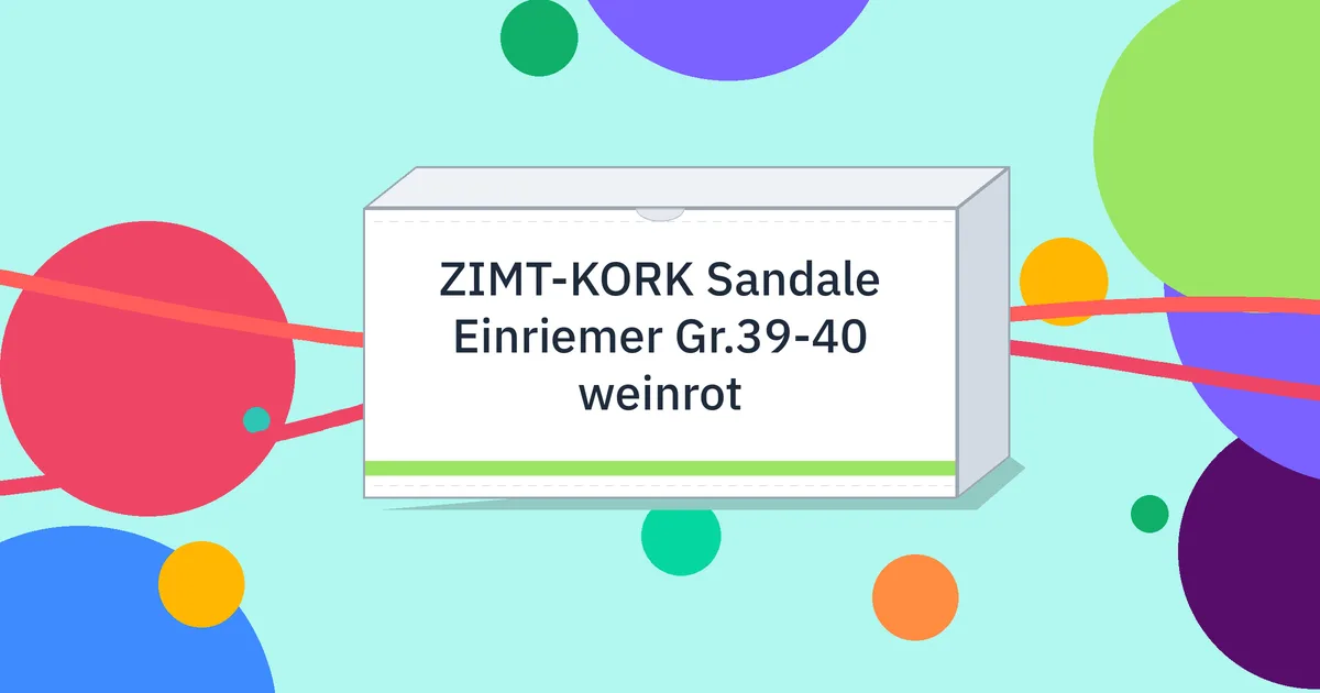 Symbolbild: Packung mit der Aufschrift ZIMT-KORK Sandale Einriemer Gr.39-40 weinrot (PZN 19728804) – Verfügbarkeit und Bezug in Apotheken in Frankfurt am Main