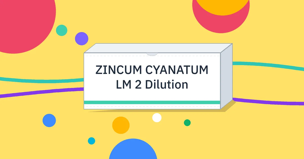 Symbolbild: Packung mit der Aufschrift ZINCUM CYANATUM LM 2 Dilution (PZN 13292091) – Verfügbarkeit und Bezug in Apotheken in Frankfurt am Main
