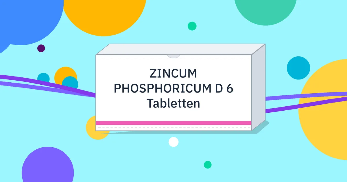 Symbolbild: Packung mit der Aufschrift ZINCUM PHOSPHORICUM D 6 Tabletten (PZN 02637440) – Verfügbarkeit und Bezug in Apotheken in Frankfurt am Main