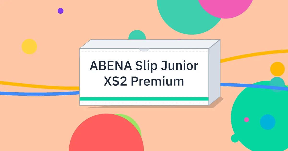 Symbolbild: Packung mit der Aufschrift ABENA Slip Junior XS2 Premium (PZN 17417201) – Verfügbarkeit und Bezug in Apotheken in Frankfurt am Main