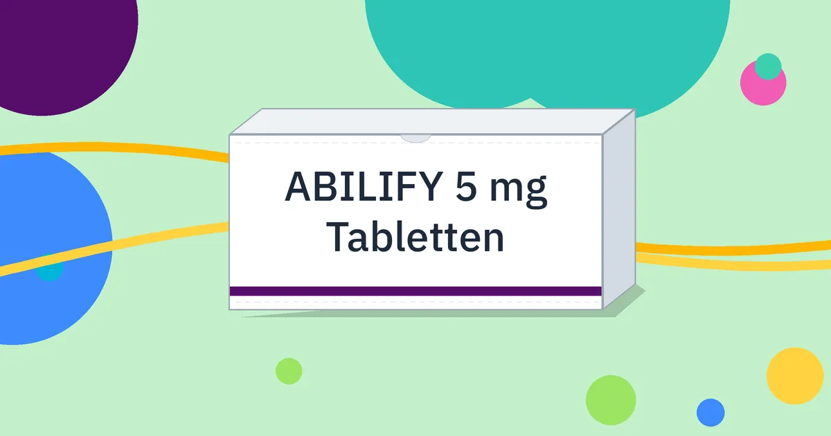 Symbolbild: Packung mit der Aufschrift ABILIFY 5 mg Tabletten (PZN 08862385) – Verfügbarkeit und Bezug in Apotheken in Frankfurt am Main
