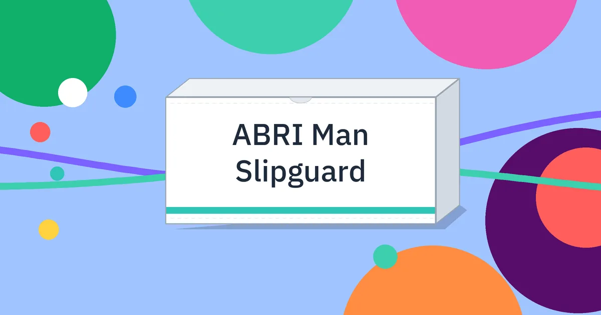Symbolbild: Packung mit der Aufschrift ABRI Man Slipguard (PZN 04972786) – Verfügbarkeit und Bezug in Apotheken in Frankfurt am Main