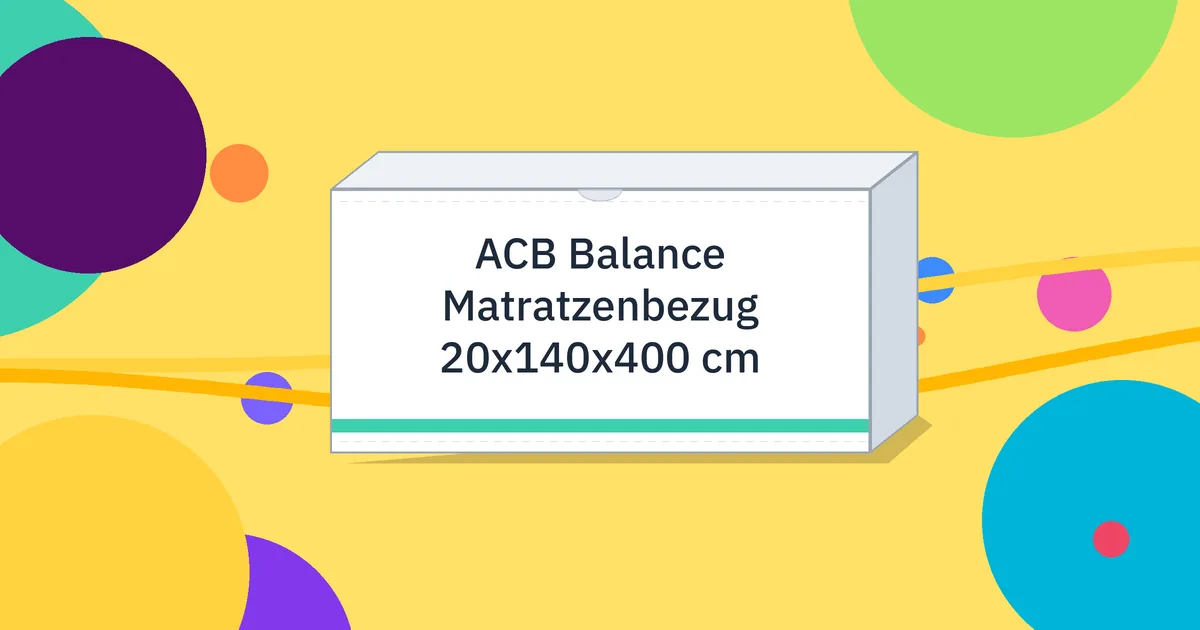 Symbolbild: Packung mit der Aufschrift ACB Balance Matratzenbezug 20x140x400 cm (PZN 11648856) – Verfügbarkeit und Bezug in Apotheken in Frankfurt am Main