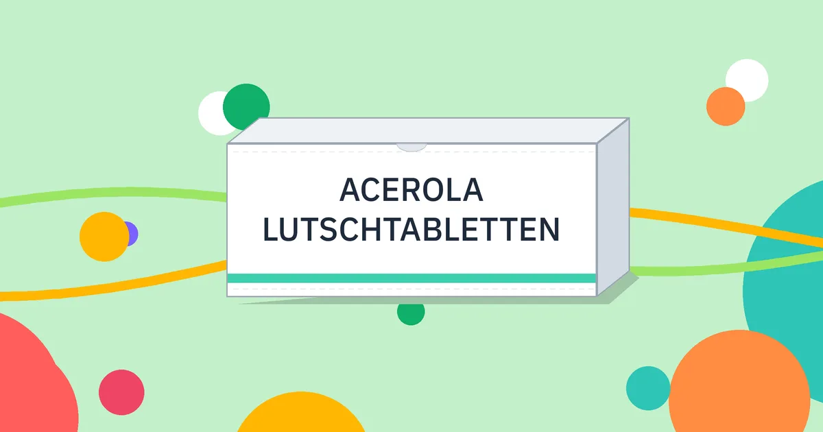Symbolbild: Packung mit der Aufschrift ACEROLA LUTSCHTABLETTEN (PZN 01219835) – Verfügbarkeit und Bezug in Apotheken in Frankfurt am Main