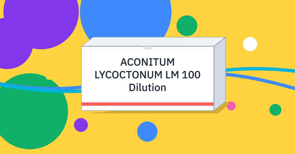 Symbolbild: Packung mit der Aufschrift ACONITUM LYCOCTONUM LM 100 Dilution (PZN 13292197) – Verfügbarkeit und Bezug in Apotheken in Frankfurt am Main