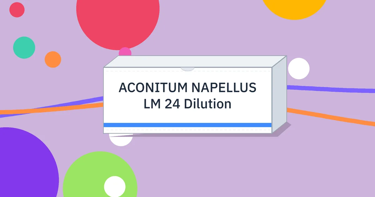 Symbolbild: Packung mit der Aufschrift ACONITUM NAPELLUS LM 24 Dilution (PZN 12754589) – Verfügbarkeit und Bezug in Apotheken in Frankfurt am Main