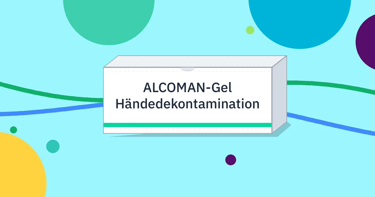 Symbolbild: Packung mit der Aufschrift ALCOMAN-Gel Händedekontamination (PZN 11169736) – Verfügbarkeit und Bezug in Apotheken in Frankfurt am Main