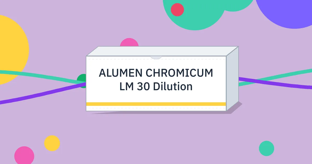 Symbolbild: Packung mit der Aufschrift ALUMEN CHROMICUM LM 30 Dilution (PZN 13315998) – Verfügbarkeit und Bezug in Apotheken in Frankfurt am Main