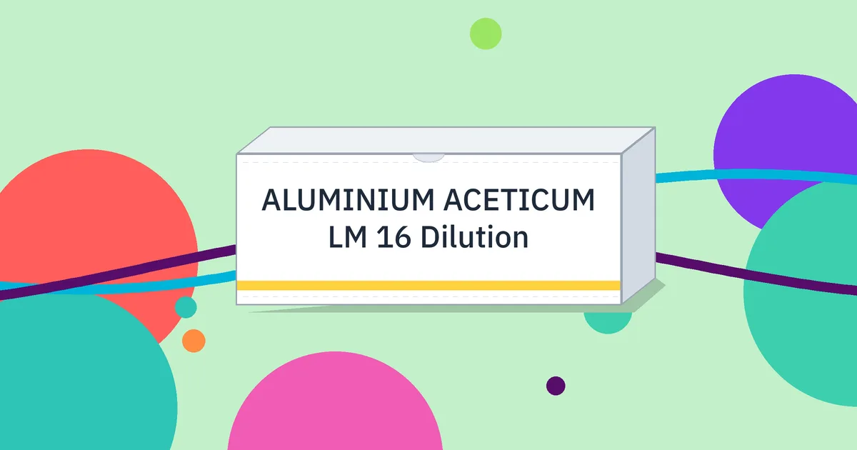 Symbolbild: Packung mit der Aufschrift ALUMINIUM ACETICUM LM 16 Dilution (PZN 13316288) – Verfügbarkeit und Bezug in Apotheken in Frankfurt am Main