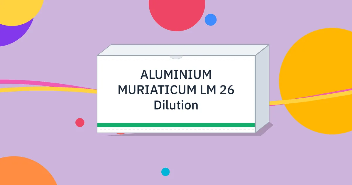 Symbolbild: Packung mit der Aufschrift ALUMINIUM MURIATICUM LM 26 Dilution (PZN 13316880) – Verfügbarkeit und Bezug in Apotheken in Frankfurt am Main