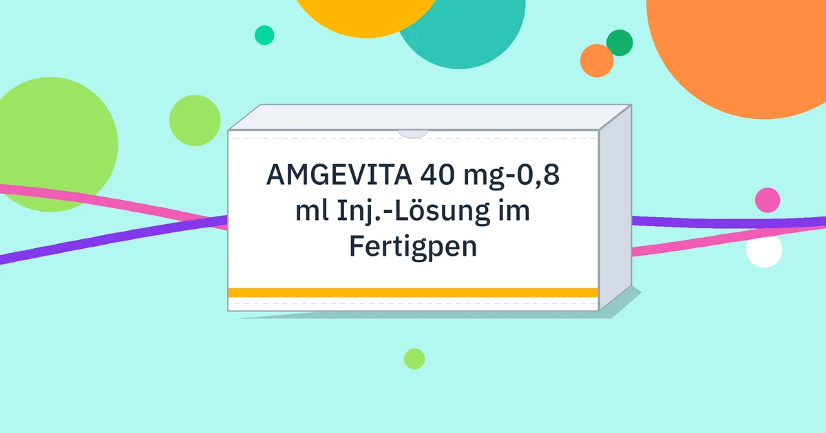 Symbolbild: Packung mit der Aufschrift AMGEVITA 40 mg-0,8 ml Inj.-Lösung im Fertigpen (PZN 15395487) – Verfügbarkeit und Bezug in Apotheken in Frankfurt am Main