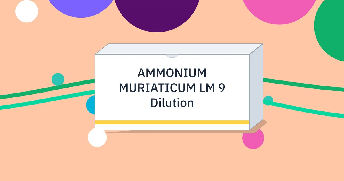 Symbolbild: Packung mit der Aufschrift AMMONIUM MURIATICUM LM 9 Dilution (PZN 12761023) – Verfügbarkeit und Bezug in Apotheken in Frankfurt am Main