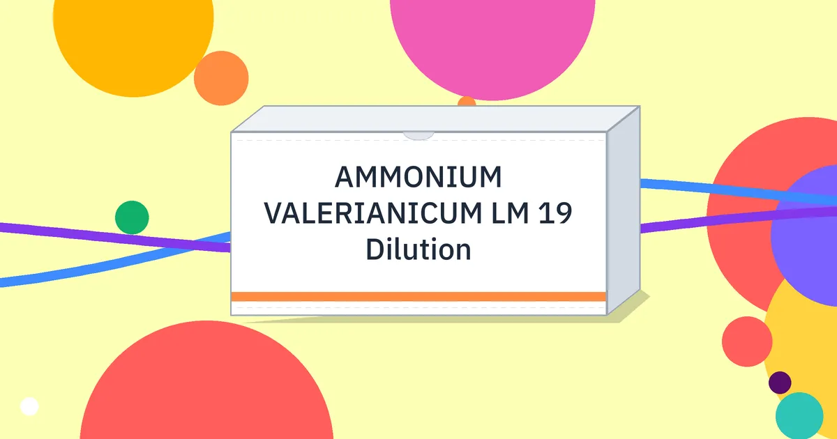 Symbolbild: Packung mit der Aufschrift AMMONIUM VALERIANICUM LM 19 Dilution (PZN 13323762) – Verfügbarkeit und Bezug in Apotheken in Frankfurt am Main