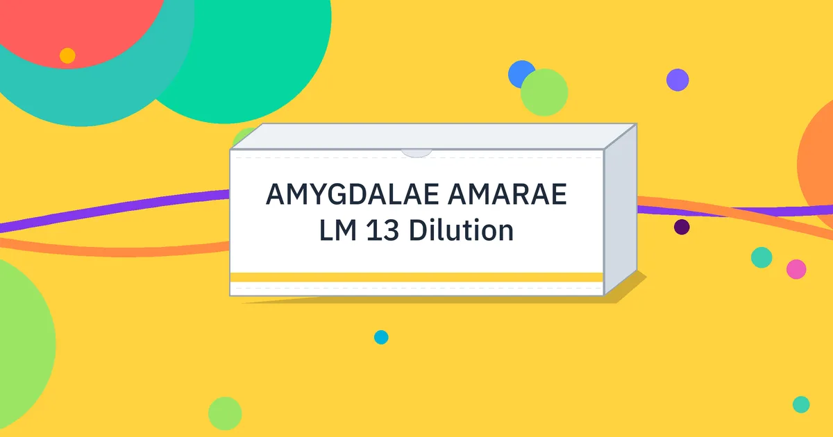 Symbolbild: Packung mit der Aufschrift AMYGDALAE AMARAE LM 13 Dilution (PZN 13325560) – Verfügbarkeit und Bezug in Apotheken in Frankfurt am Main