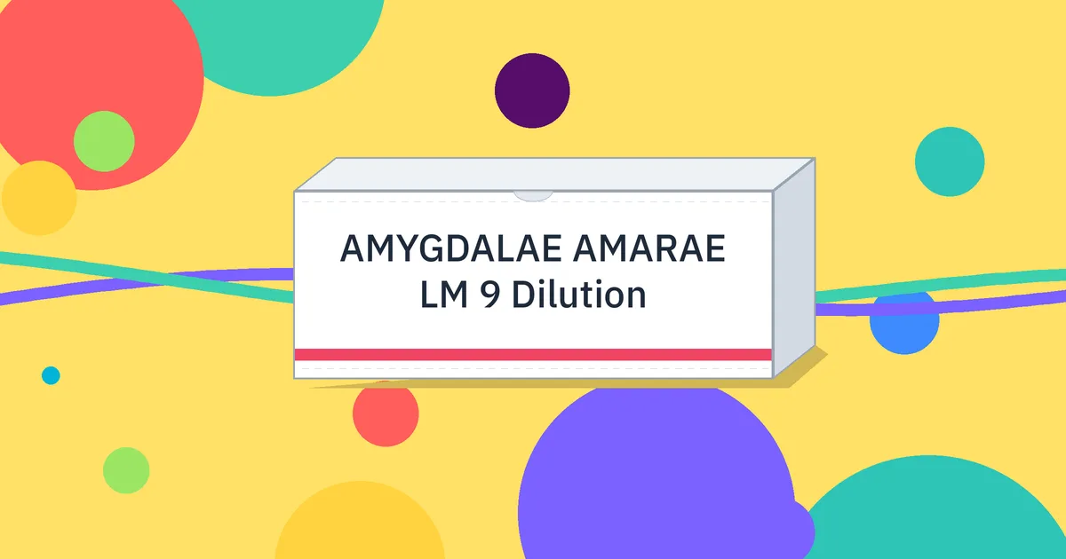 Symbolbild: Packung mit der Aufschrift AMYGDALAE AMARAE LM 9 Dilution (PZN 13325525) – Verfügbarkeit und Bezug in Apotheken in Frankfurt am Main
