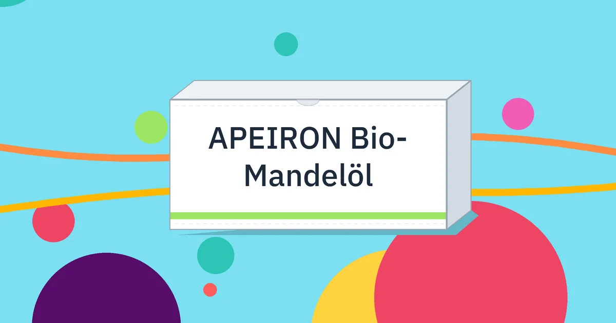Symbolbild: Packung mit der Aufschrift APEIRON Bio-Mandelöl (PZN 17196674) – Verfügbarkeit und Bezug in Apotheken in Frankfurt am Main