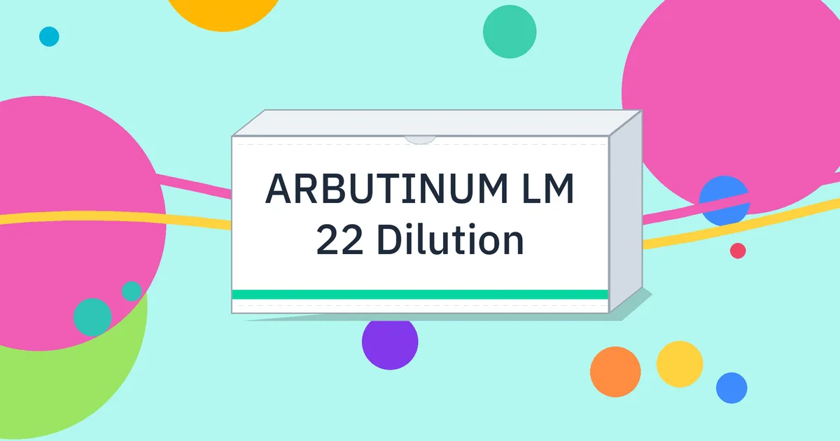Symbolbild: Packung mit der Aufschrift ARBUTINUM LM 22 Dilution (PZN 13386828) – Verfügbarkeit und Bezug in Apotheken in Frankfurt am Main