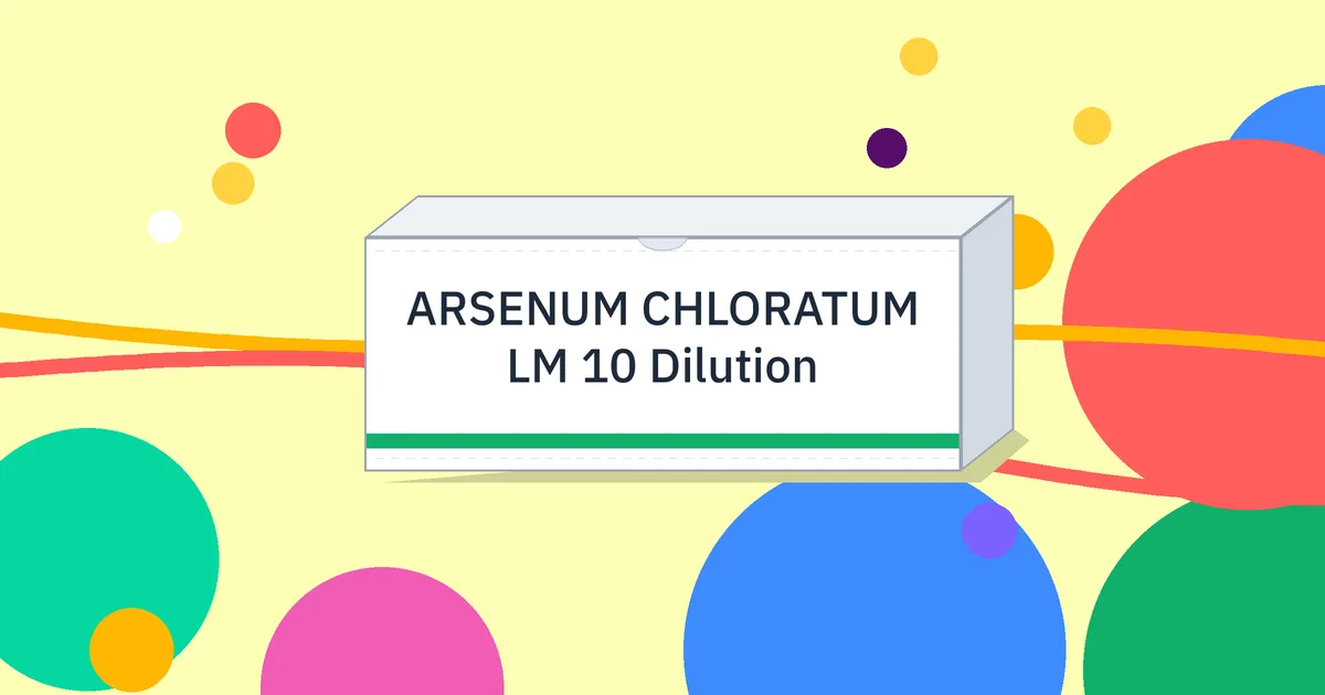 Symbolbild: Packung mit der Aufschrift ARSENUM CHLORATUM LM 10 Dilution (PZN 12771731) – Verfügbarkeit und Bezug in Apotheken in Frankfurt am Main