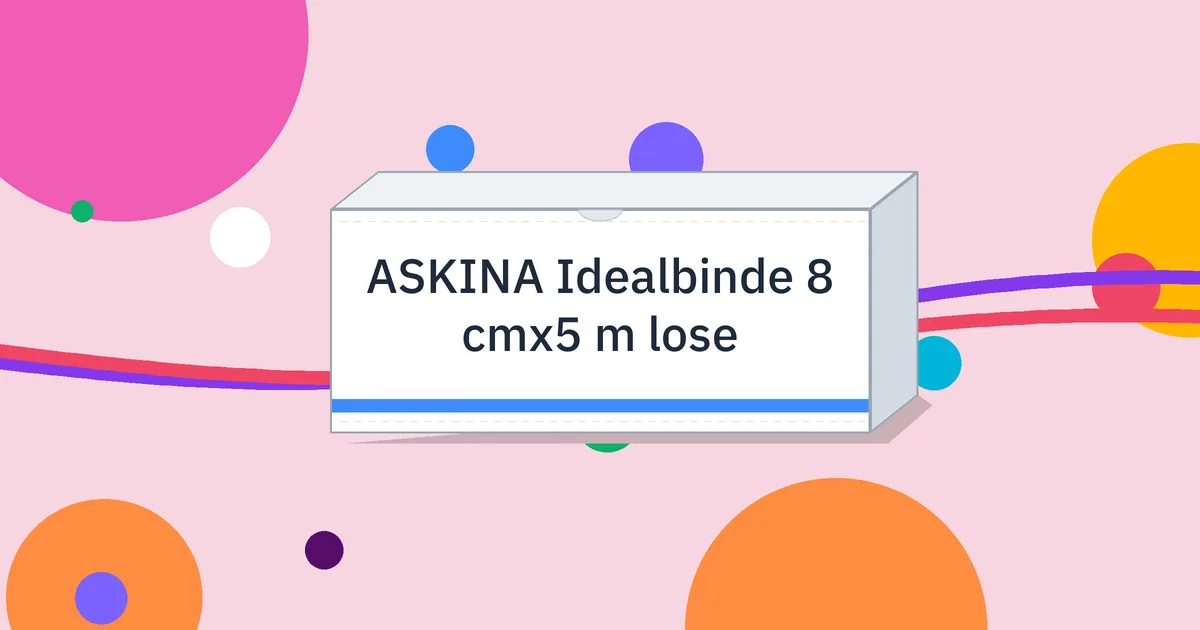 Symbolbild: Packung mit der Aufschrift ASKINA Idealbinde 8 cmx5 m lose (PZN 06874970) – Verfügbarkeit und Bezug in Apotheken in Frankfurt am Main