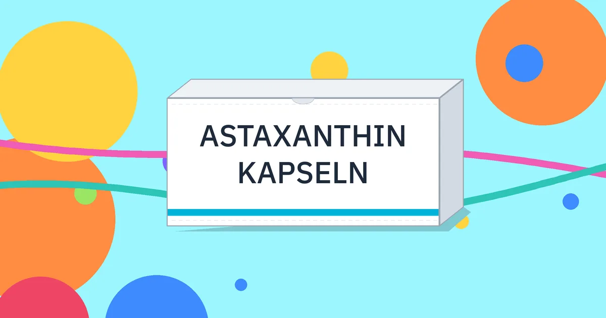 Symbolbild: Packung mit der Aufschrift ASTAXANTHIN KAPSELN (PZN 11727225) – Verfügbarkeit und Bezug in Apotheken in Frankfurt am Main