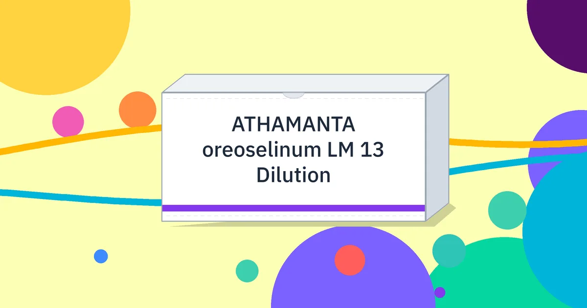 Symbolbild: Packung mit der Aufschrift ATHAMANTA oreoselinum LM 13 Dilution (PZN 13405862) – Verfügbarkeit und Bezug in Apotheken in Frankfurt am Main