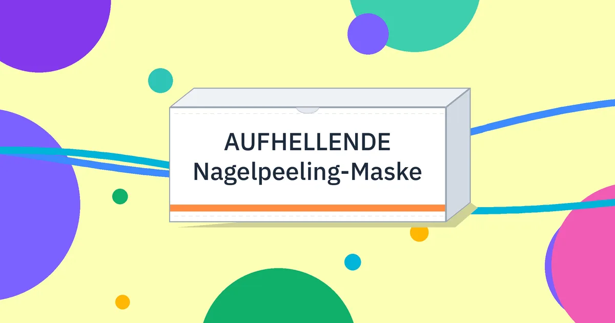 Symbolbild: Packung mit der Aufschrift AUFHELLENDE Nagelpeeling-Maske (PZN 10849512) – Verfügbarkeit und Bezug in Apotheken in Frankfurt am Main