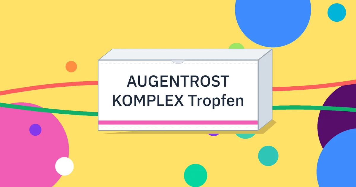 Symbolbild: Packung mit der Aufschrift AUGENTROST KOMPLEX Tropfen (PZN 02292509) – Verfügbarkeit und Bezug in Apotheken in Frankfurt am Main