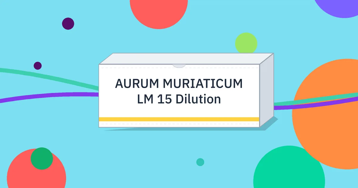 Symbolbild: Packung mit der Aufschrift AURUM MURIATICUM LM 15 Dilution (PZN 12785549) – Verfügbarkeit und Bezug in Apotheken in Frankfurt am Main