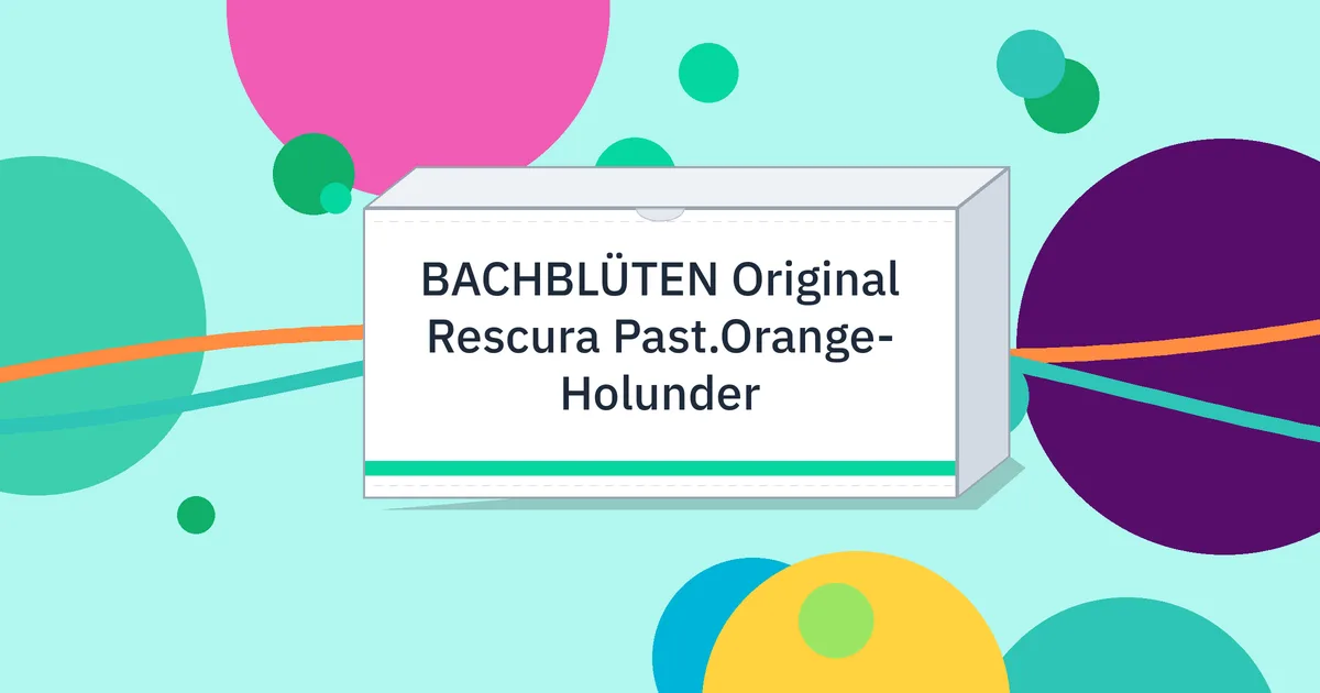 Symbolbild: Packung mit der Aufschrift BACHBLÜTEN Original Rescura Past.Orange-Holunder (PZN 16391712) – Verfügbarkeit und Bezug in Apotheken in Frankfurt am Main