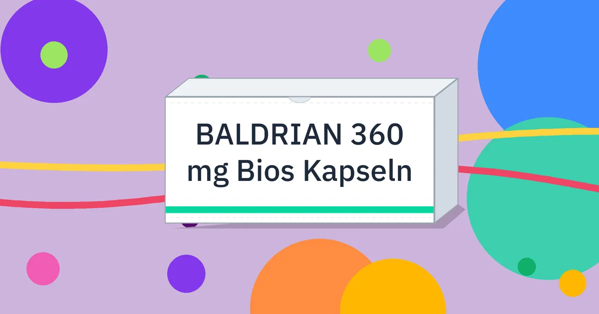 Symbolbild: Packung mit der Aufschrift BALDRIAN 360 mg Bios Kapseln (PZN 09748510) – Verfügbarkeit und Bezug in Apotheken in Frankfurt am Main