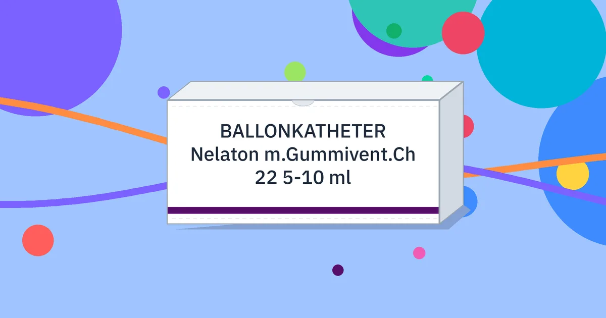 Symbolbild: Packung mit der Aufschrift BALLONKATHETER Nelaton m.Gummivent.Ch 22 5-10 ml (PZN 04041562) – Verfügbarkeit und Bezug in Apotheken in Frankfurt am Main