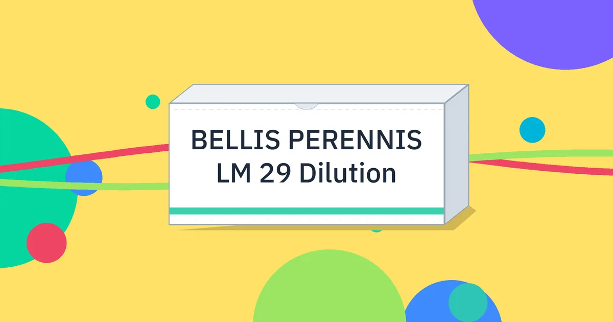 Symbolbild: Packung mit der Aufschrift BELLIS PERENNIS LM 29 Dilution (PZN 12791768) – Verfügbarkeit und Bezug in Apotheken in Frankfurt am Main