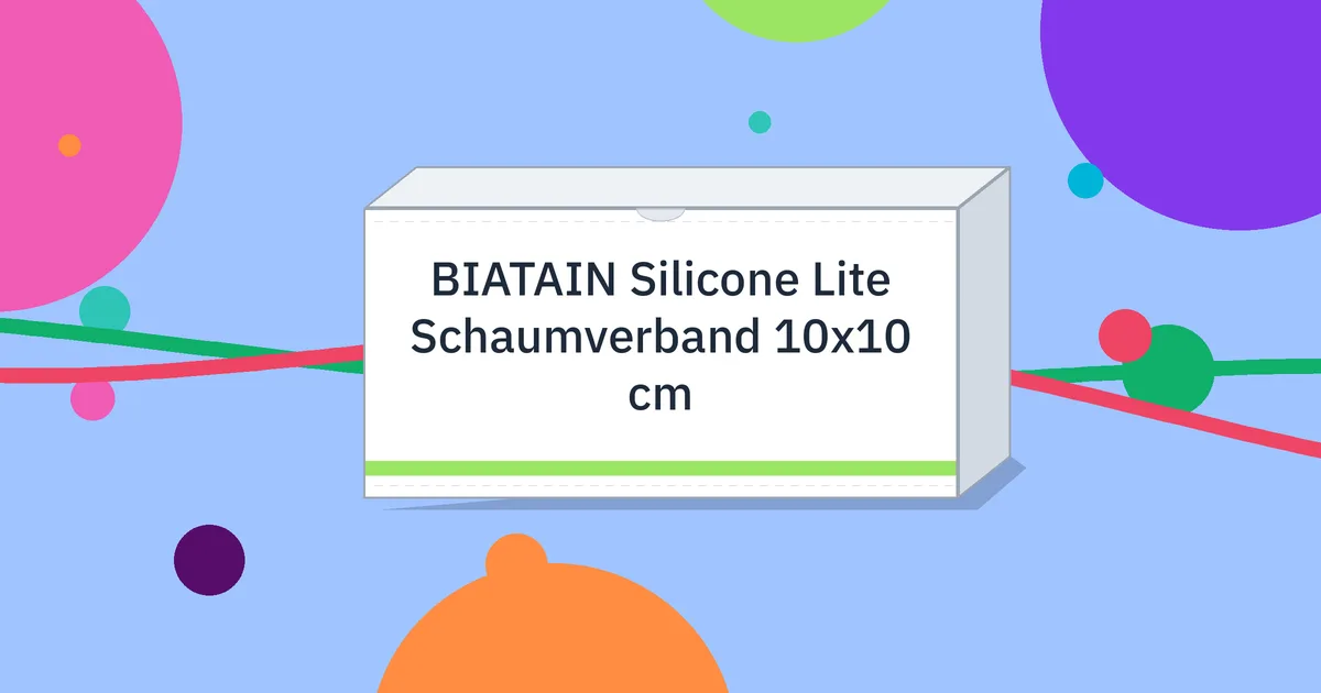 Symbolbild: Packung mit der Aufschrift BIATAIN Silicone Lite Schaumverband 10x10 cm (PZN 19699089) – Verfügbarkeit und Bezug in Apotheken in Frankfurt am Main