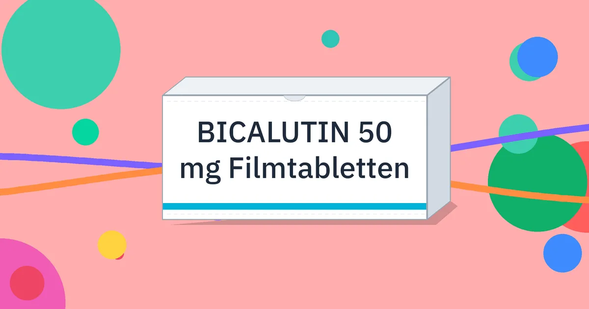 Symbolbild: Packung mit der Aufschrift BICALUTIN 50 mg Filmtabletten (PZN 00724749) – Verfügbarkeit und Bezug in Apotheken in Frankfurt am Main