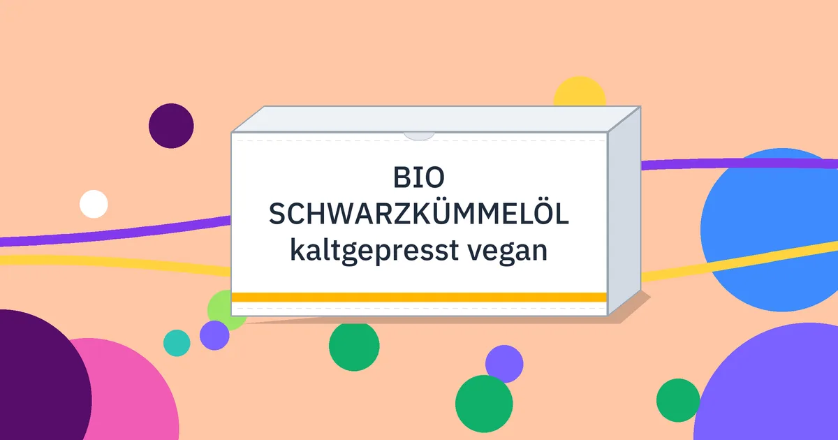 Symbolbild: Packung mit der Aufschrift BIO SCHWARZKÜMMELÖL kaltgepresst vegan (PZN 19152037) – Verfügbarkeit und Bezug in Apotheken in Frankfurt am Main