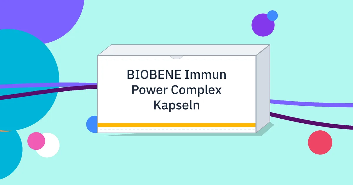 Symbolbild: Packung mit der Aufschrift BIOBENE Immun Power Complex Kapseln (PZN 16851332) – Verfügbarkeit und Bezug in Apotheken in Frankfurt am Main