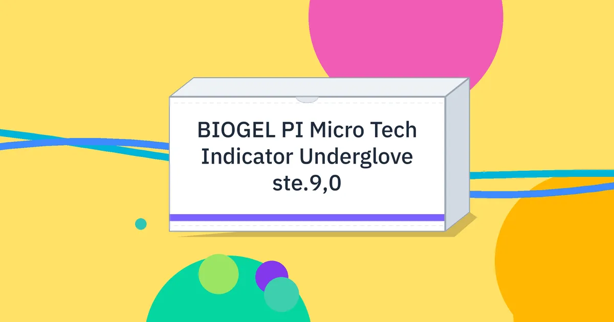 Symbolbild: Packung mit der Aufschrift BIOGEL PI Micro Tech Indicator Underglove ste.9,0 (PZN 20866960) – Verfügbarkeit und Bezug in Apotheken in Frankfurt am Main
