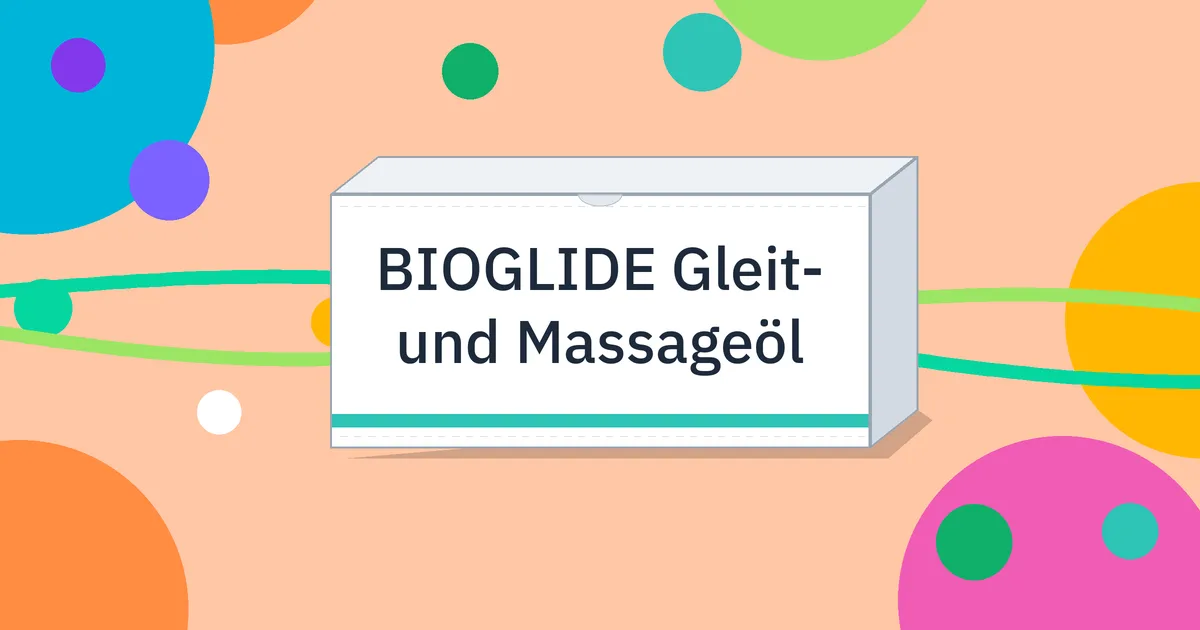 Symbolbild: Packung mit der Aufschrift BIOGLIDE Gleit- und Massageöl (PZN 14413496) – Verfügbarkeit und Bezug in Apotheken in Frankfurt am Main